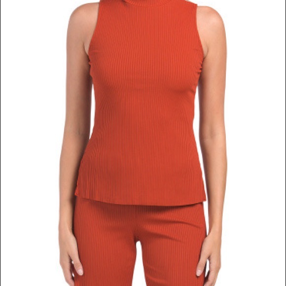 1. State | Tops | Nwt State Dbl Knit Ribbed Tank Red Small | Poshmark